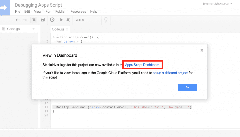 Debugging in Google Apps Script - Jeff Everhart Jeff Everhart