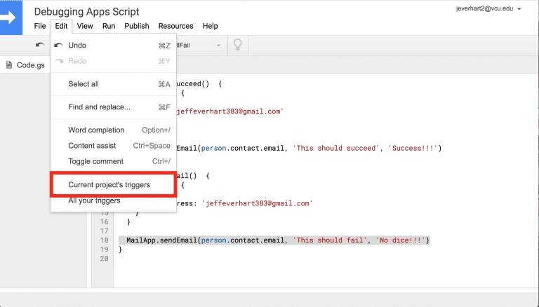 Debugging in Google Apps Script - Jeff Everhart Jeff Everhart
